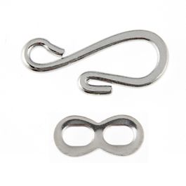 Hook & Eye Silver-Plated (36 Pieces) | BeadKraft Wholesale B
