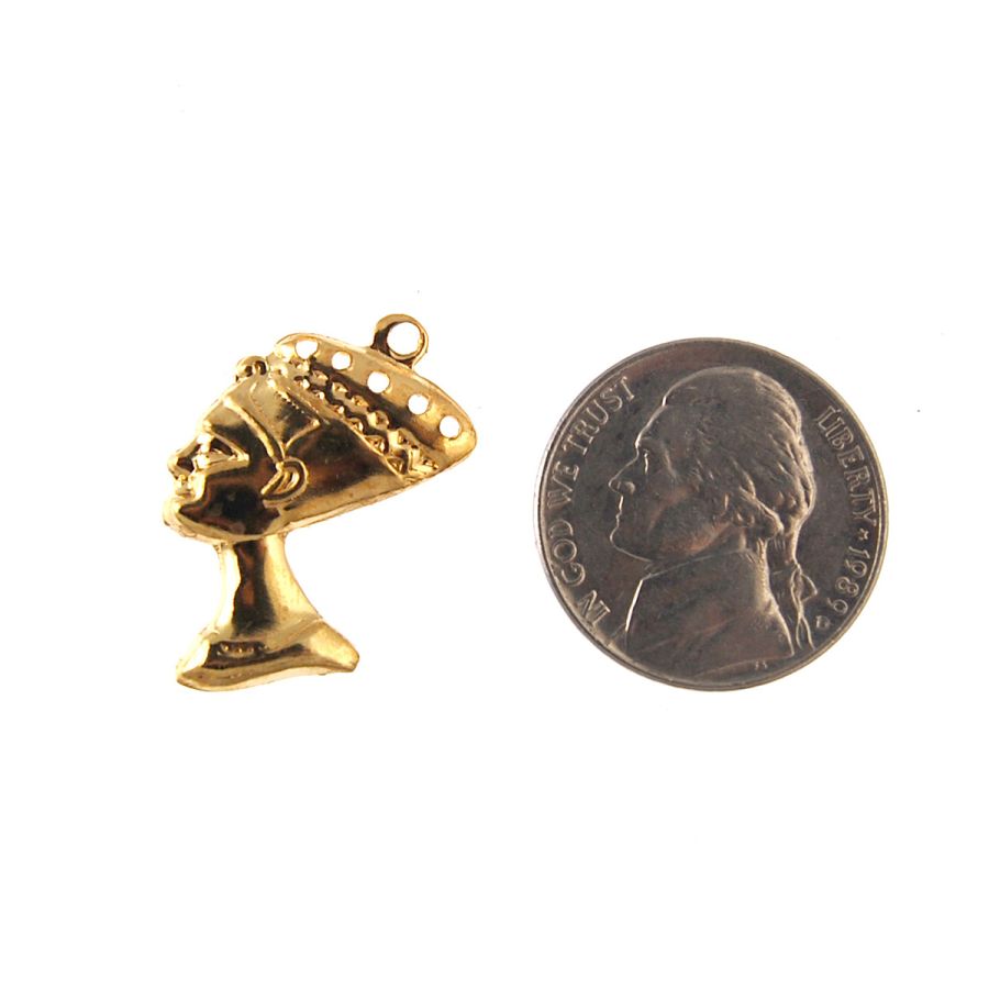 Vintage Cleopatra Gold Plated Charm - 25mm x 19mm (72PCS)
