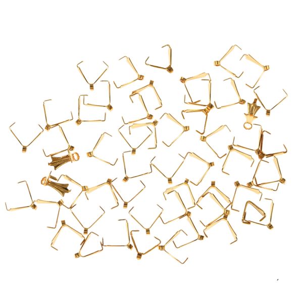 Triangle Ice Pick Bail, 10mm, Gold (72 Pieces) | BeadKraft W